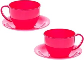 Čajový set s podnosem a sladkostmi / Dětské nádobí / 15 dílů / Plast