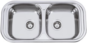Nerezový dřez Sinks SEVILLA 860 DUO V 0,6mm leštěný