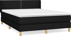 Box spring postel s matrací černá 140 x 190 cm textil 3130187