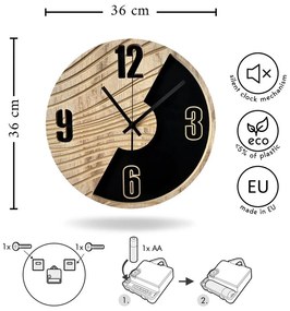 Nástěnné hodiny ø 36 cm Ryan – Styler