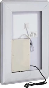 LED koupelnové zrcadlo 3 barvy proti zamlžování nástěnné toaletní zrcadlo 50 × 70 cm