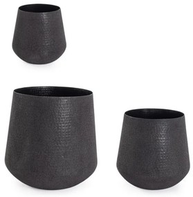 BIZZOTTO Set 3 květináčů KENAR černá