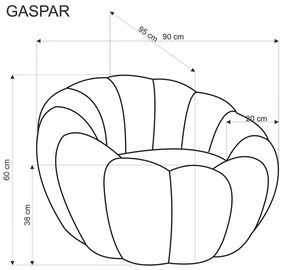 Halmar Křeslo GASPAR 2 béžové