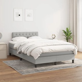 Box spring postel s matrací světle šedá 120x190 cm textil 3269744