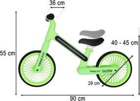 Creative Corner Trike Fix Glow LED neonově zelené cross-country kolo