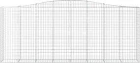 Klenuté gabionové koše 2 ks 400x50x160/180cm pozinkované železo 3145995