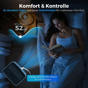 Přenosná klimatizace 12000 BTU, klimatizace s chlazením, odvlhčováním, ventilátorem, režimem spánku, hlasovým ovládáním WiFi