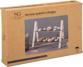 Dvoupatrový podnos k servírování jídel
