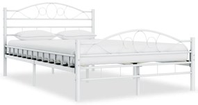 285302 vidaXL Rám postele bílý kov 120 x 200 cm