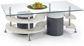 Konferenční stolek-NINA- Šedý/Tmavě šedý