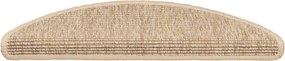 Schodové rohože 15 ks 56 x 17 x 3 cm světle béžové, půlkulaté 326897