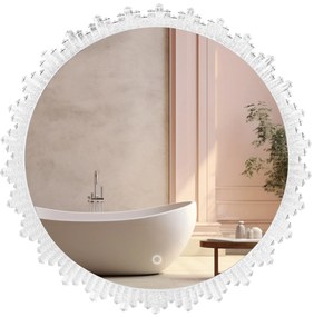 Tutumi Zrcadlo ⌀60 cm s regulovatelným LED osvětlením