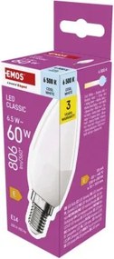 Emos lighting LED žárovka Classic svíčka / E14 / 6,5 W (60 W) / 806 lm / studená bílá 1525731111