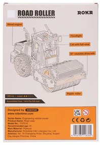 ROBOTIME Rokr 3D dřevěné puzzle Silniční válec 149 ks