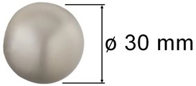 GARNÝŽE-HEBR Garnýž rýhovaná Koule crystal chrom mat dvojitá 480 cm