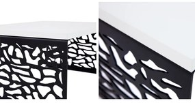 Moderní konferenční stolek Fonda 02, Barva:: černý mat + dubová dýha