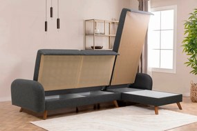 Hanah Home Rohová pohovka HERA antracitová 297 cm