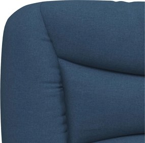 Postel s matrací Hvar modrá 200 x 200 cm textil 3208561