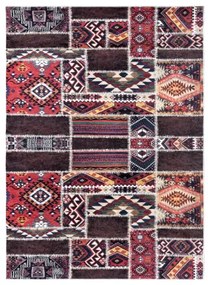ANDRE mycí kobereček 2305 orientální patchwork protiskluz   bordó / h velikost 160x220 cm | krásné koberce cz