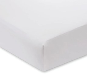 Bílé prostěradlo z bavlněného saténu Bianca Luxury, 135 x 190 cm