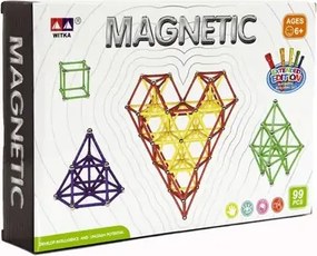 TEDDIES Magnetická stavebnice 99 ks / Stavebnice / kov/plast / od 6 le