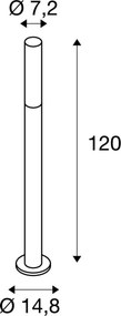 LA 1000683 APONI 120 venkovní stojací svítidlo LED 3000K antracit IP65 - BIG WHITE (SLV)