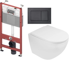 Set podomítkový WC modul Tece Base 9400407, záchodová mísa Oltens Hamnes 42013000, 9240407, 45109000