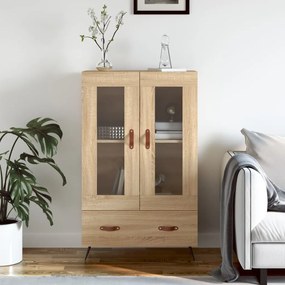 vidaXL Skříň highboard 69,5 x 31 x 115 cm kompozitní dřevo [828273] Barva: Černá