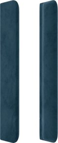 Čelo postele typu ušák tmavě modrá 83x16x118/128 cm samet 3119852