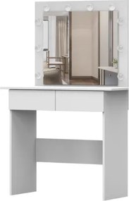 IDZ Toaletní stolek s LED osvětlením MINERVA II, 94 cm Bílá