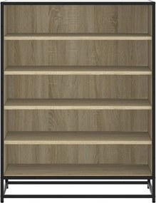 Botník dub sonoma 75 x 38 x 97,5 cm kompozitní dřevo a kov 3300871