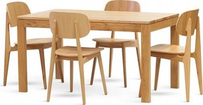 Stima Dřevěná jídelní židle BUNNY | Odstín: dub,Sedák: sorel arancio 67