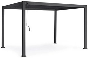 BIZZOTTO Antracitová hliníková pergola s uzavíracími lamelami OCEAN 3x4m 0795772