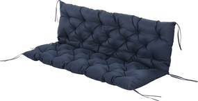 Outsunny polštář na 3místnou lavici 150x98x8 cm, polštář na lavici s popruhy, polštář na sedák, polštář na venkovní/venkovní židle, polštář na sedák,…