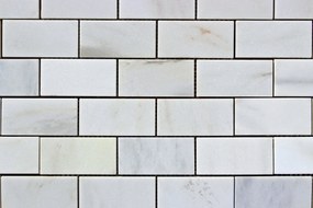 ALFIstyle Kamenná mozaika z mramoru, Brick milky white