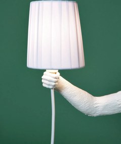 Stínidlo na stolní lampu Monkey bílé