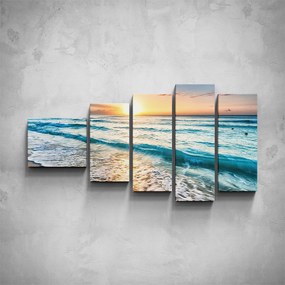 5-dílný obraz - Vlny na moři - PopyDesign