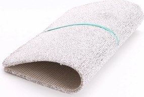 Spoltex, Metrážový koberec Ester / 74 Bílo šedá, zátěžový, na míru, šíře 4m, bílá, šedá, ab (mřížka), obývací pokoj