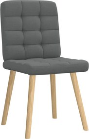 Otočné jídelní židle 6 ks tmavě šedé textil 3315462