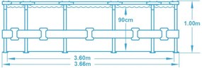 Bestway Steel Pro Max Rattan 3,66 x 1 m 56709