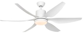 Stropní ventilátor bílý 137 cm vč. LED stmívatelný s dálkovým ovládáním - Tak
