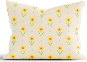 MK Lůžkoviny Bavlněný povlak na polštář Renforcé 50 x 70 cm - Narcis bíložluté
