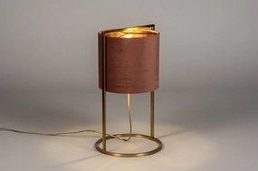 Stolní lampa Burnham Brown and Gold