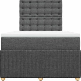 Box spring postel s matrací tmavě šedá 120x190 cm textil 3294310