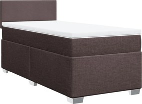 Box spring postel s matrací tmavě hnědá 80x200 cm textil 3285711