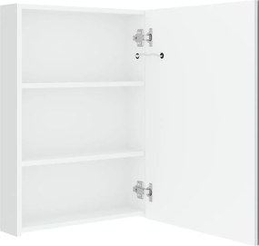 LED koupelnová skříňka se zrcadlem zářivě bílá 50 x 13 x 70 cm 326494