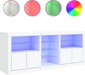 Příborník s LED osvětlením bílý 181,5 x 37 x 67 cm 3209037