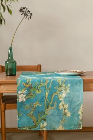 Lenbutik Lněný běhoun na stůl Vincent Van Gogh Mandlový květ / Almond Blossom Rozměry ubrusů: 220x50 cm