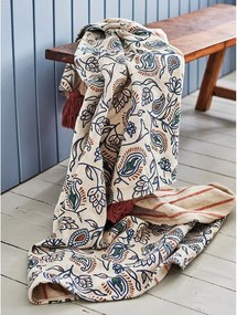 Deka s příměsí bavlny 130x160 cm Paisley – Bloomingville
