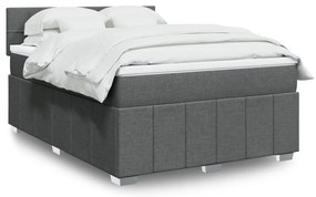 Box spring postel s matrací tmavě šedý 140 x 190 cm textil 3289364